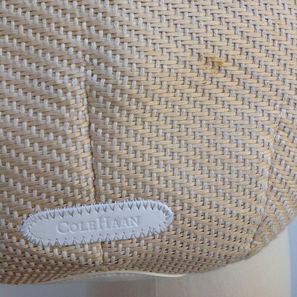 Cole Haan | Bags | Vintage Cole Haan Sarah Straw Sp6 Tote Handbag ...